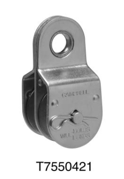 Campbell 1-1/2" Heavy Duty Steel Pulley, Double Sheave, Fixed Eye ...